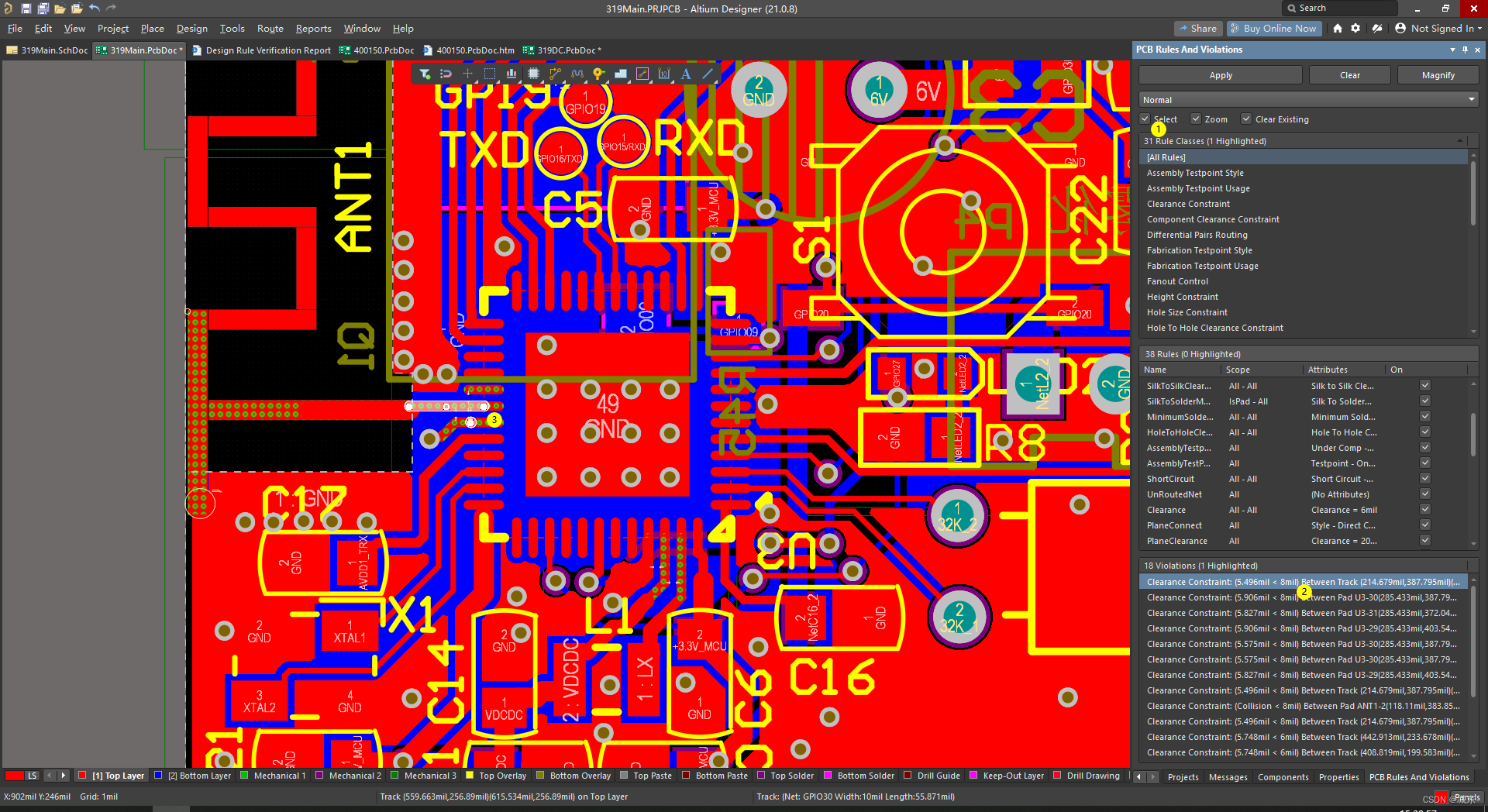 AD21技巧[更加便捷的DRC检查][把线框转成Keep-Out Layer板框][原理图选中元器件PCB中合拢起来][原理图中net无法高亮]_ad keep out layer-CSDN博客