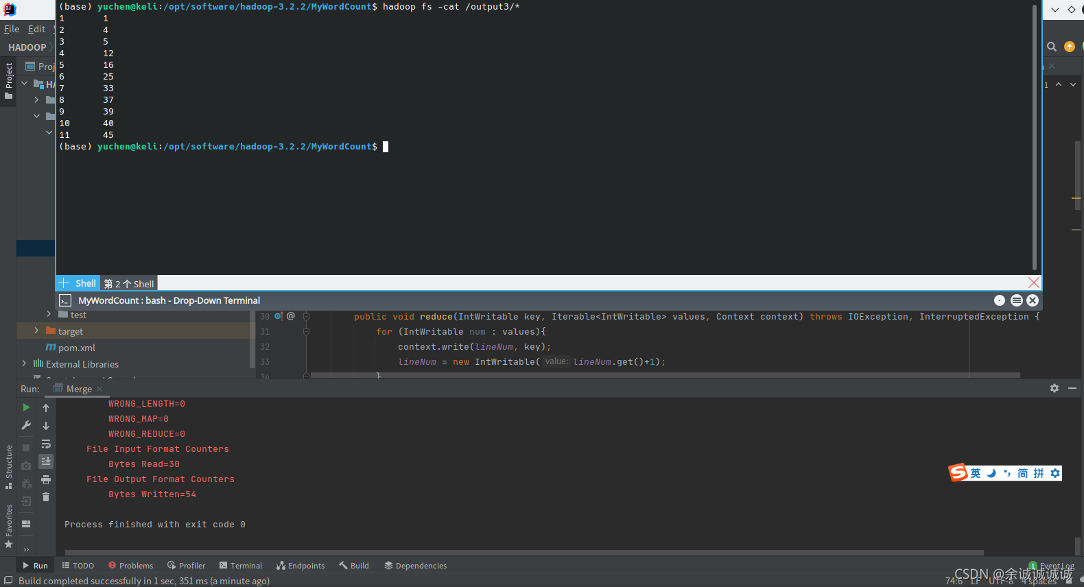 实验三：mapreduce初级编程实践对于两个输入文件即文件a和文件b请用java编写mapreduce程序对两个文件进行合并 Csdn博客