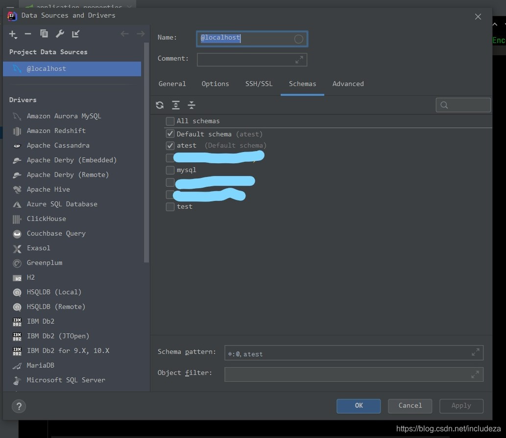 IDEA使用database时，连接MySQL后schemas不显示数据库名的情况_mysql中schemas中找不到mysql-CSDN博客