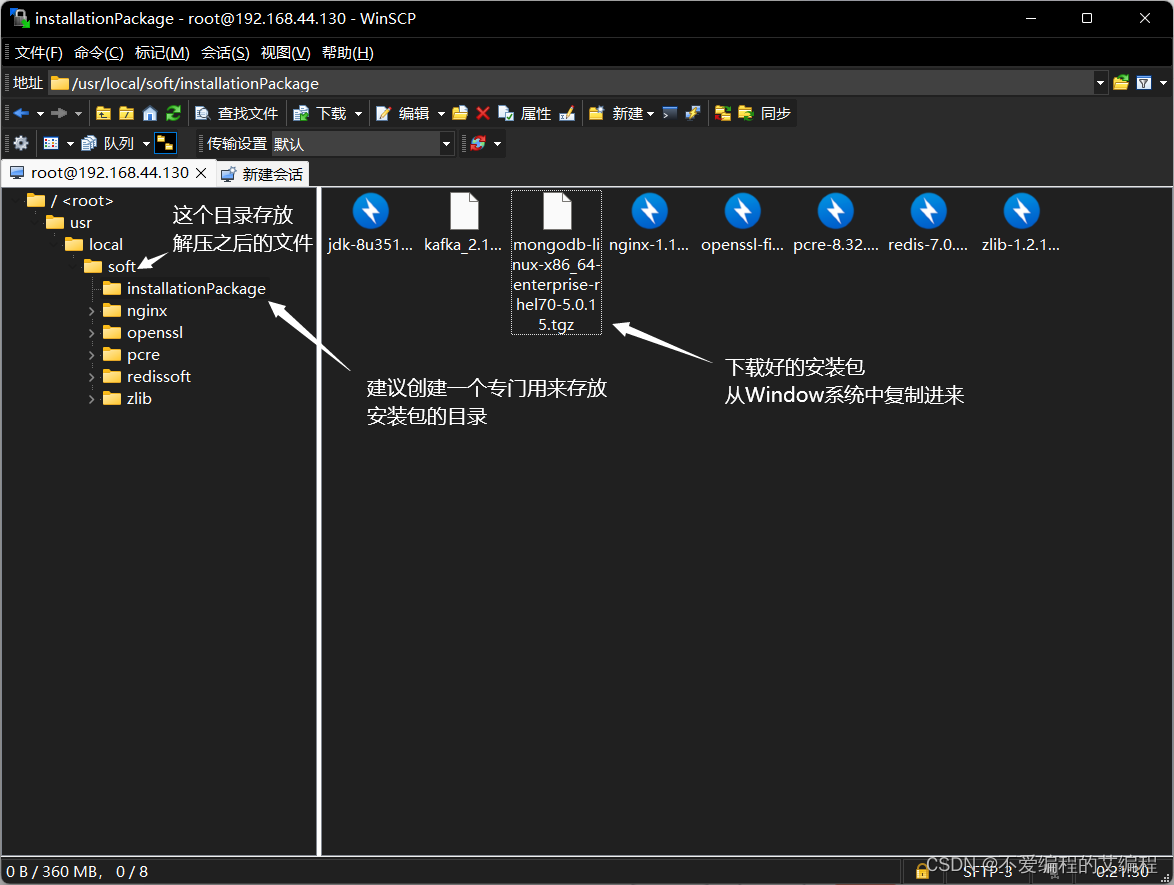 Linux安装部署MongoDB( 使用安装包部署 和 Docker部署 ）【含部分问题解决方法】_liunx虚拟机准备mongodb环境-CSDN博客