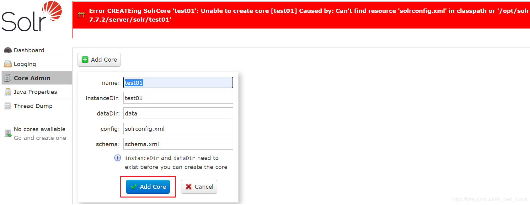 solr - solr 创建 Core Admin_solr的core admin-CSDN博客