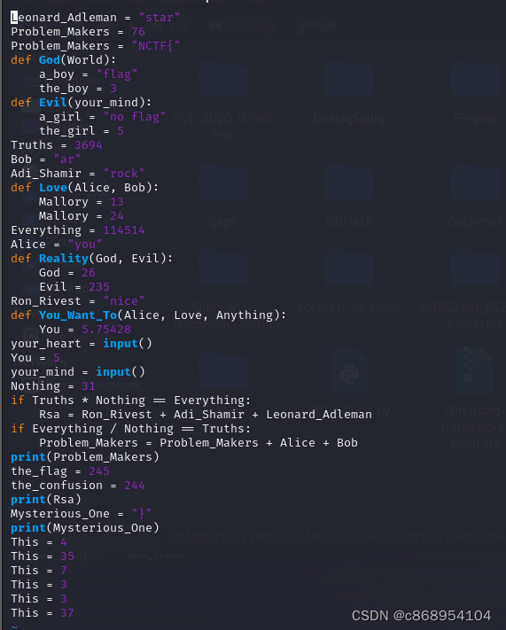 攻防世界 MISC - Become_a_Rockstar_乔.米尼奇诺 cameo.py-CSDN博客