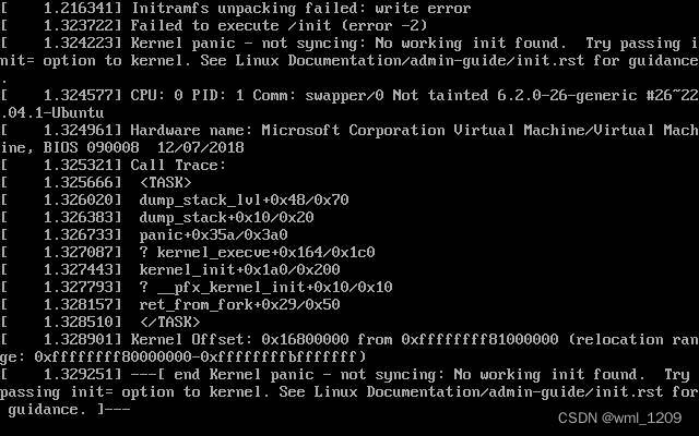 Liunx/Ubuntu安装时报错：initramfs unpacking failed：write error-CSDN博客