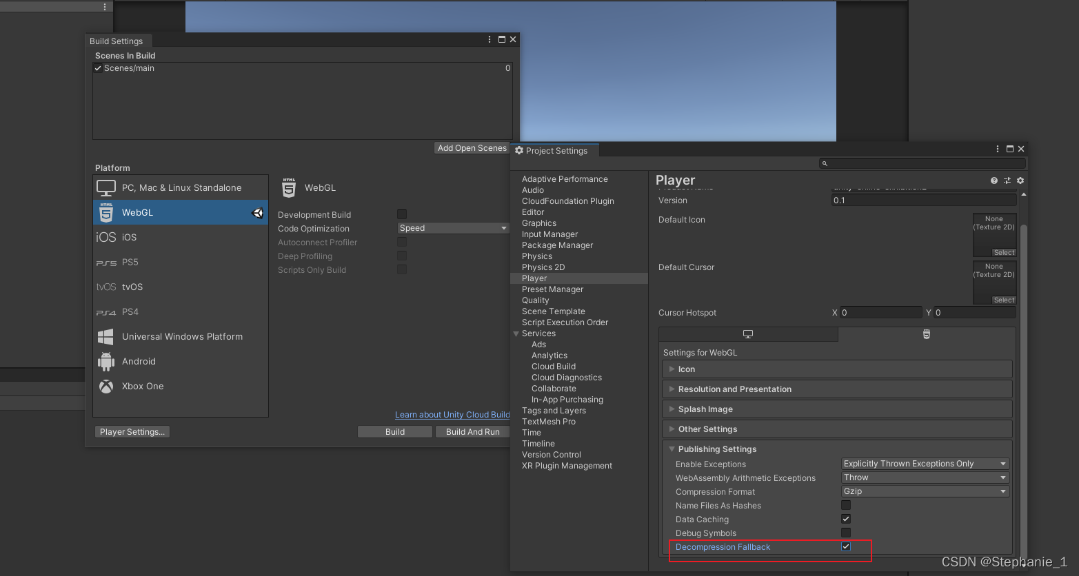 Unity打包到Web平台问题记录_unity webgl iis gzip使用 decompression fallback-CSDN博客
