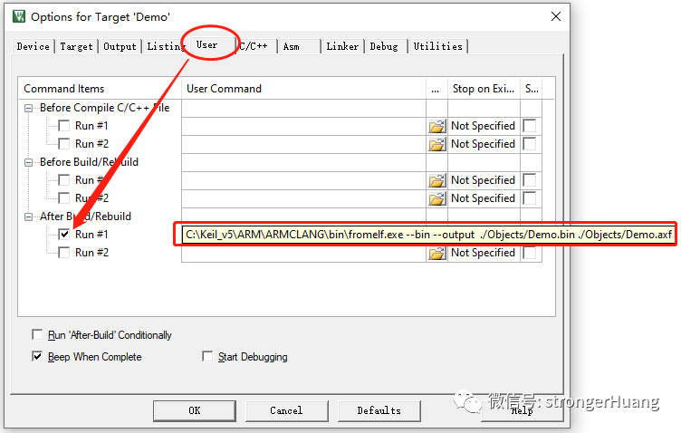 Keil MDK利用 fromelf 实现axf 转 bin 的方法-CSDN博客