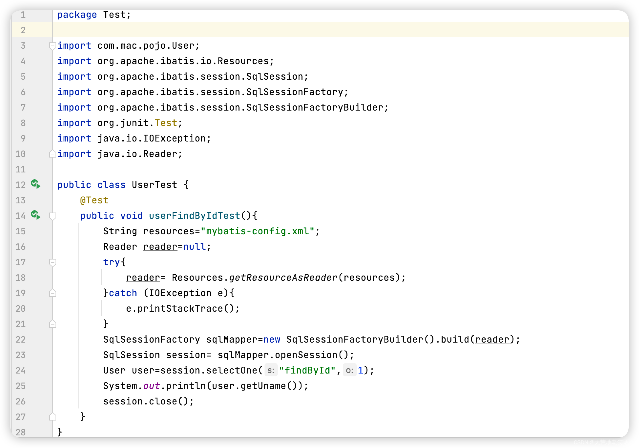 初识MyBatis框架——MyBatis入门程序_user user = sqlsession.selectone("org.example.pojo-CSDN博客