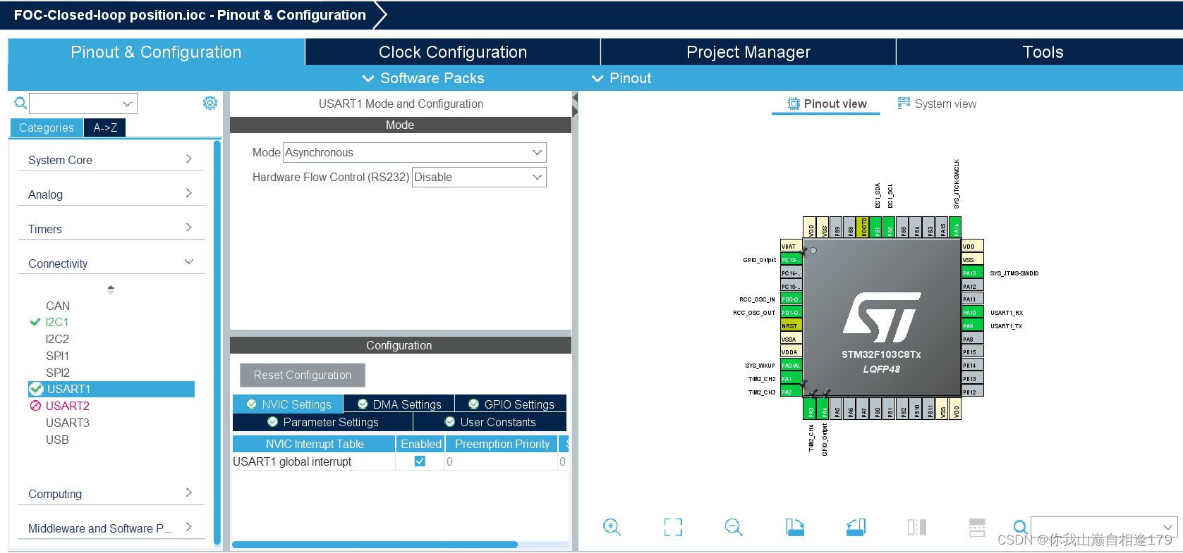 STM32F103C8T6移植DengFOC--闭环位置(CubeIDE)_stm32f103c8t6 foc-CSDN博客