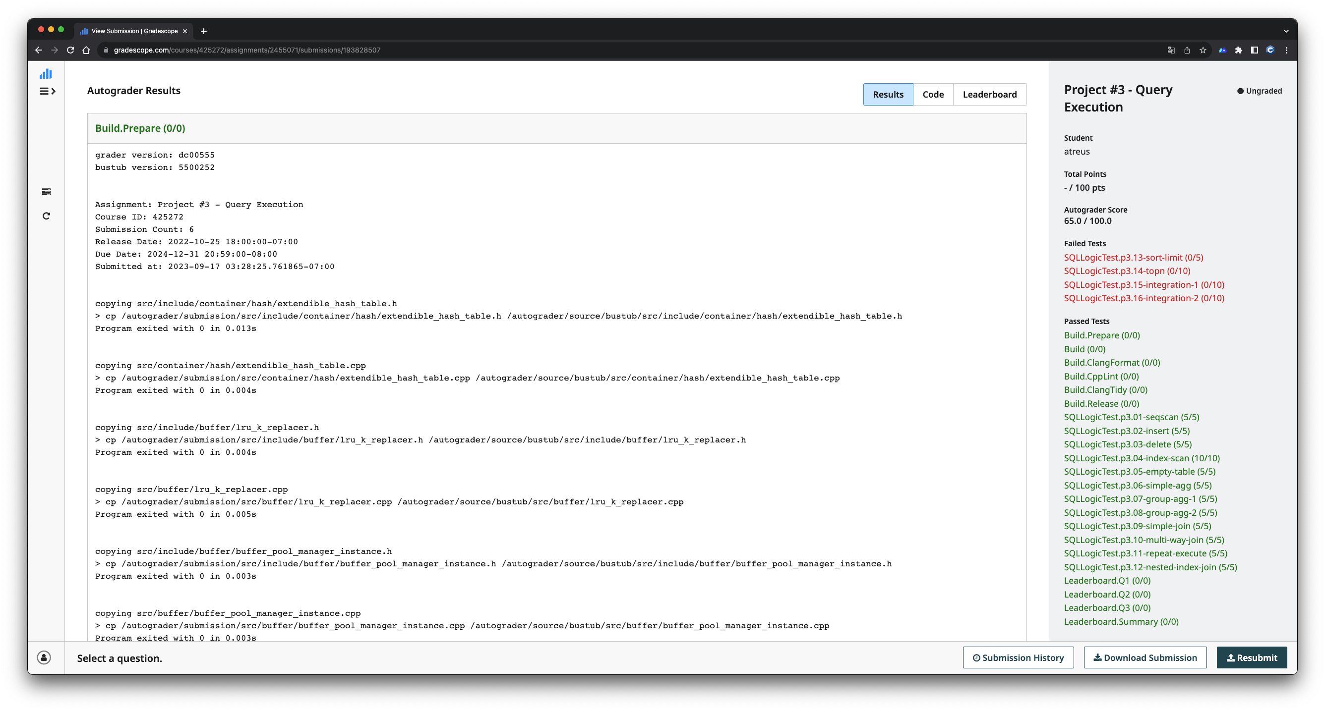 CMU 15-445 Project #3 - Query Execution（Task #1、Task #2）_bustub文件架构-CSDN博客