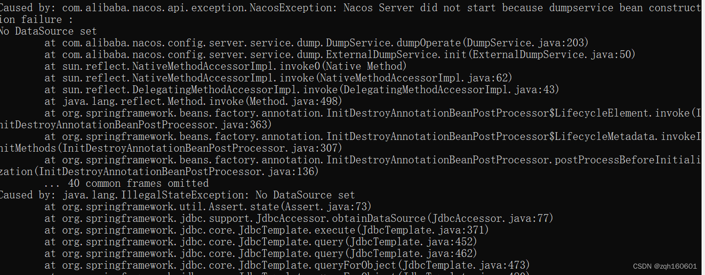 nacos启动异常_nacos初始化warn异常-CSDN博客