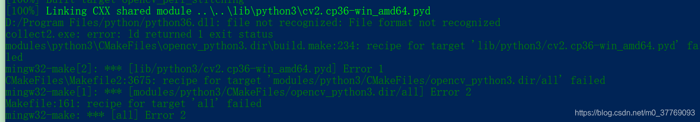 [OpenCV安装]Qt+OpenCV+MinGW+CMake编译安装详细教程_makefile:164: recipe for target 'all' failed mingw-CSDN博客