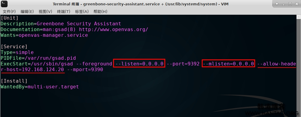 OpenVas配置外部访问_the request contained an unknown or invalid host h-CSDN博客