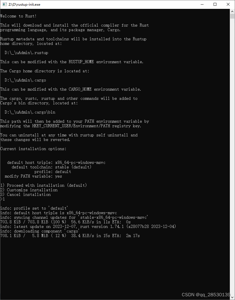 Rust 001：在win10下安装及搭建环境，并HelloWorld_rust安装环境和部署-CSDN博客