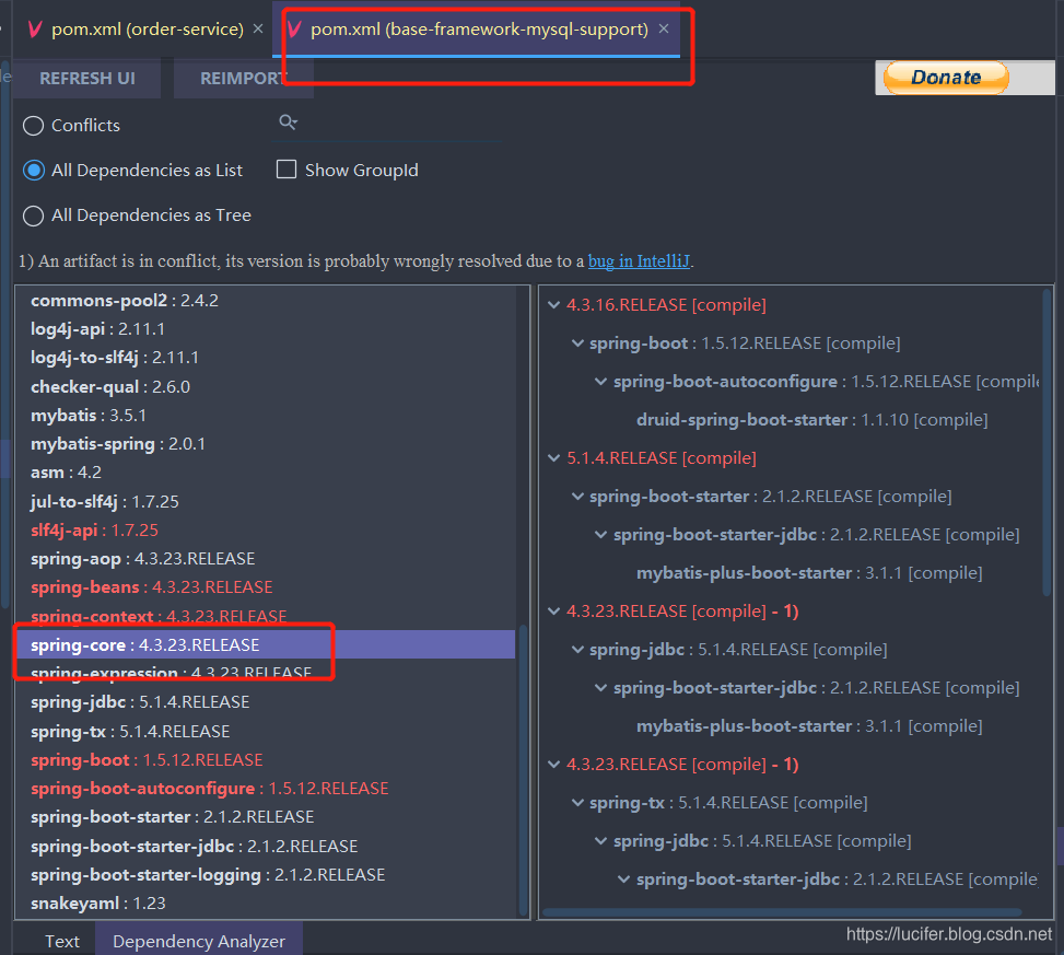 springcloud-nacos-seata整合报错：Correct the classpath of your application so that it contains a ...