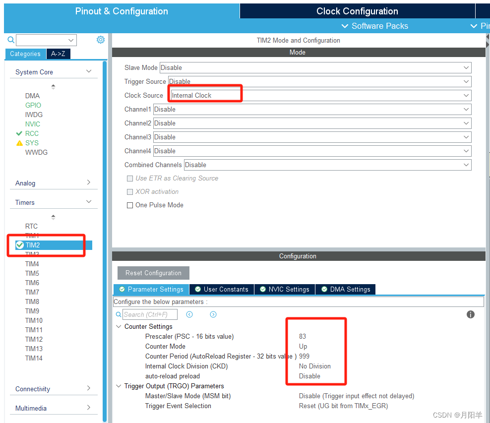 【STM32学习】stm32cubemx配置，定时器频率计算_counter period (autoreload register - 32 bits valu-CSDN博客