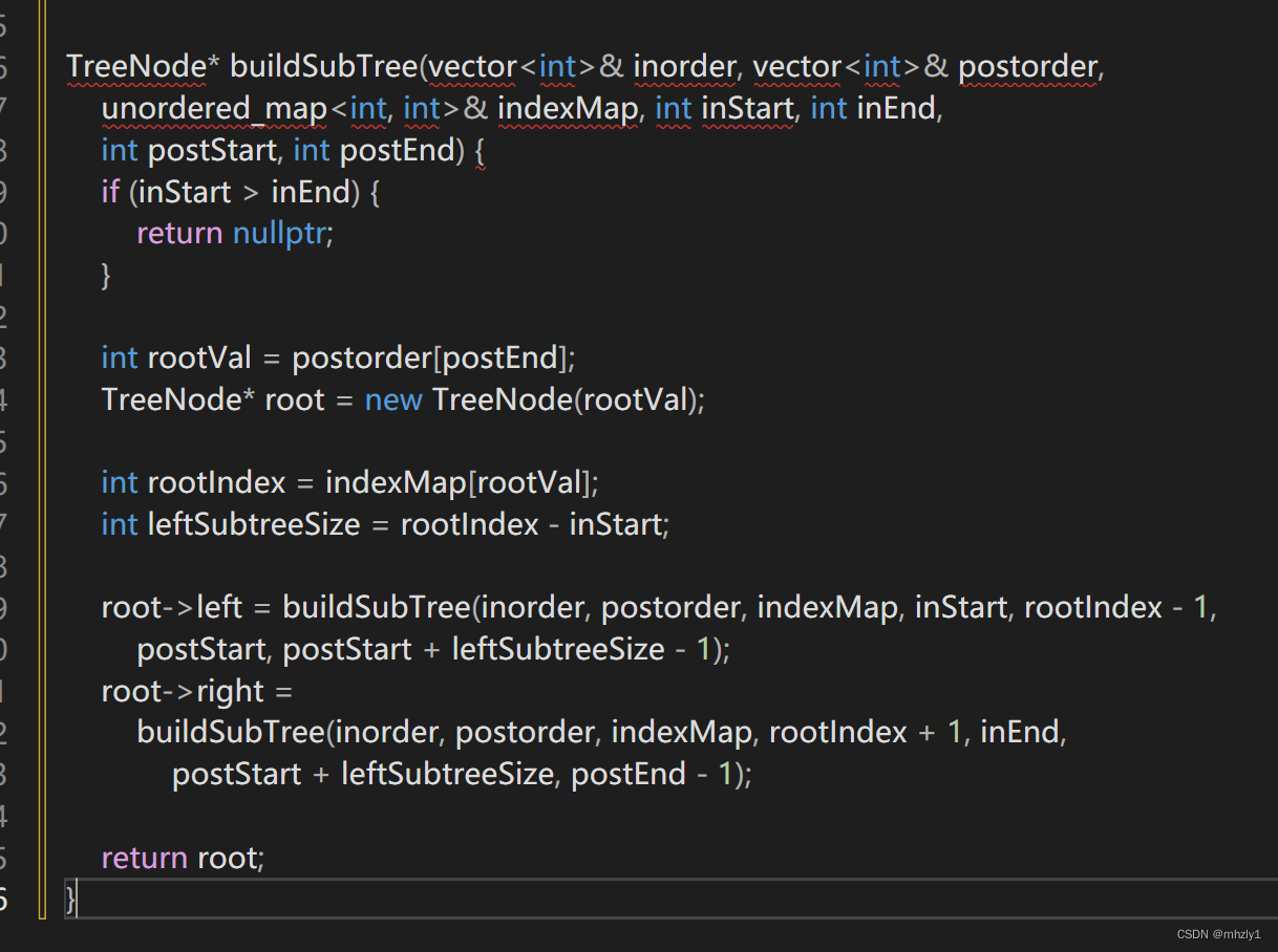 力扣106：从中序与后序遍历序列构造二叉树_力扣 treenode 结构-CSDN博客