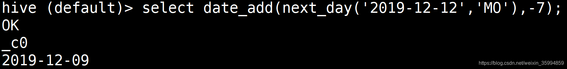 Hive中日期处理函数的使用（date_format、date_add、date_sub、next_day）_hive dateadd-CSDN博客