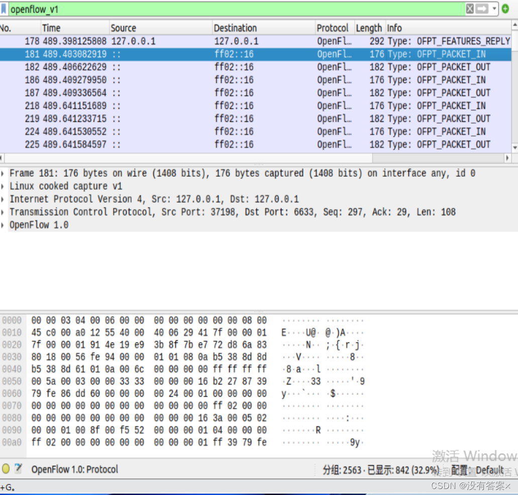 Open Flow协议实践分析_实验四、 openflow协议分析-CSDN博客
