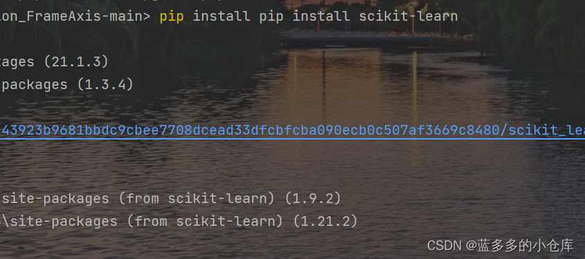 pip安装sklearn库的两个小问题：1）ModuleNotFoundError: No module named ‘sklearn‘ 2 ...