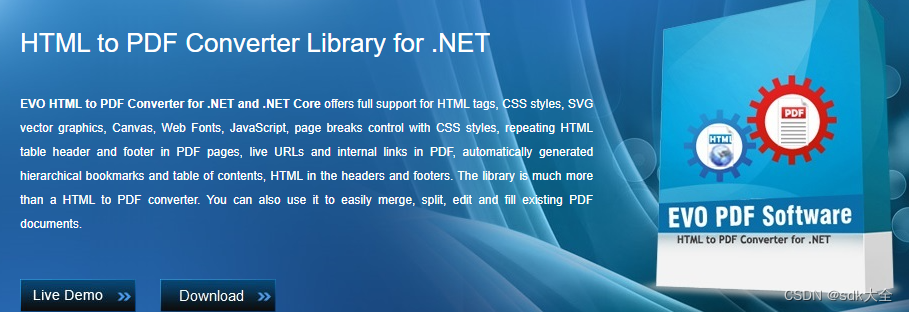EVO HTML to PDF Converterfor .Net 10.0 Crack_evohtmltopdf-CSDN博客