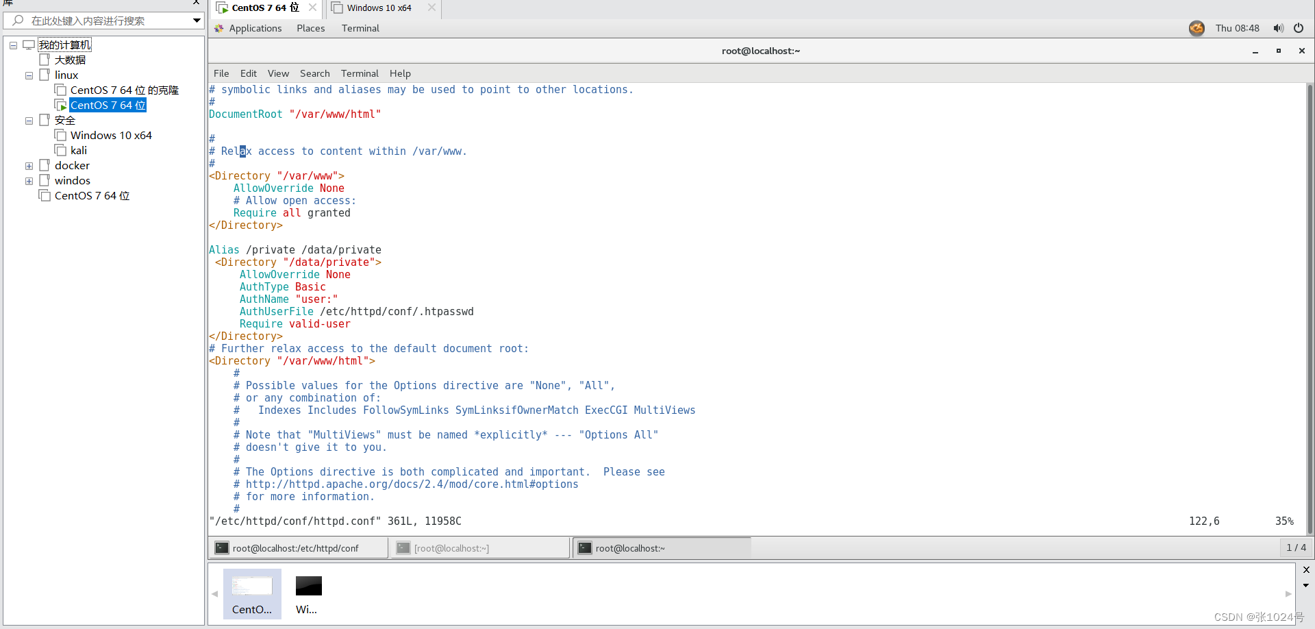 centos7搭建apache服务（基于域名和IP访问，用户访问控制）_apache配置域名访问-CSDN博客