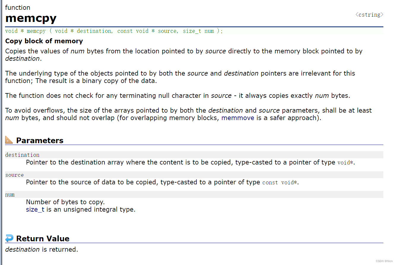 C语言内存函数：memcpy、memcat、memmove介绍和模拟实现（实用性高，建议三连收藏）-CSDN博客