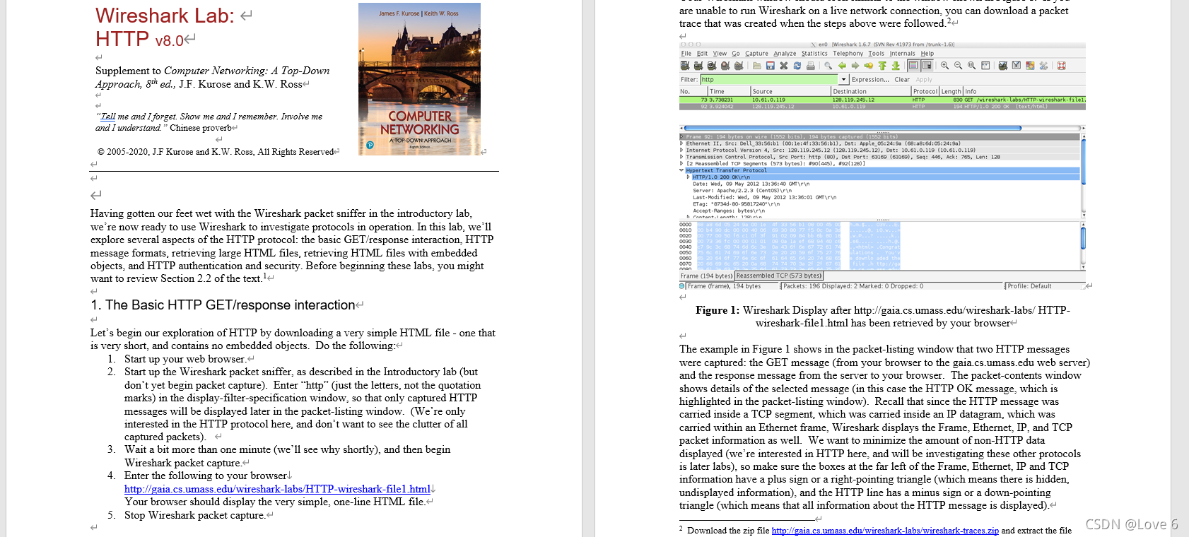 《计算机网络自顶向下》Wireshark实验 Lab2 HTTP_通过检查数据包内容窗口中的原始数据,您是否看到数据中没有显示在数据包列表窗口-CSDN博客