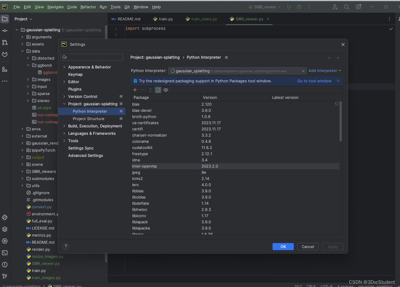 3D Gaussian splatting Windows配置_3d gaussian splatting system-CSDN博客
