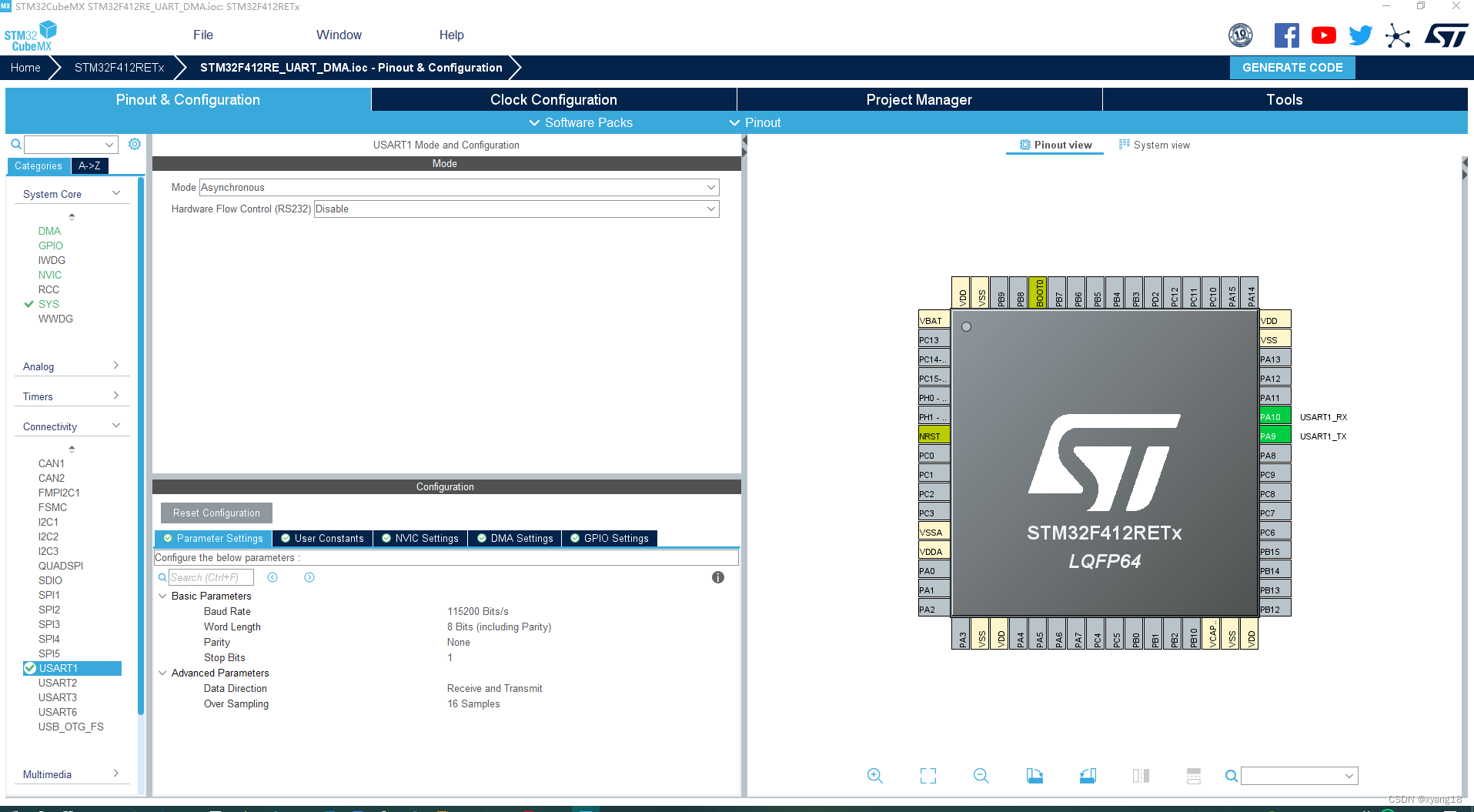 STM32F412RE_LL_DMA_UART_stm32f412烧录-CSDN博客