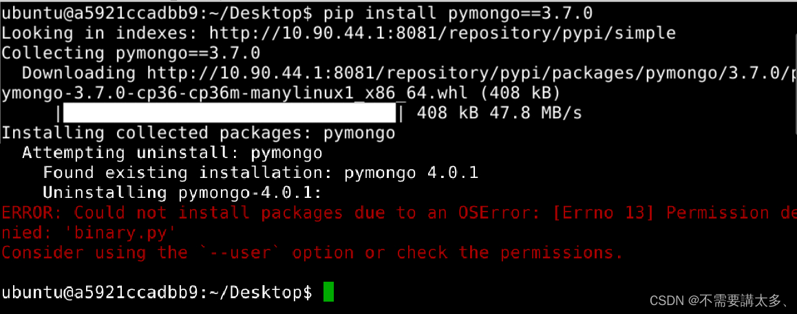 Consider using the ‘--user‘ option or check the permissions 出现这种报错时_consider using the `--user ...