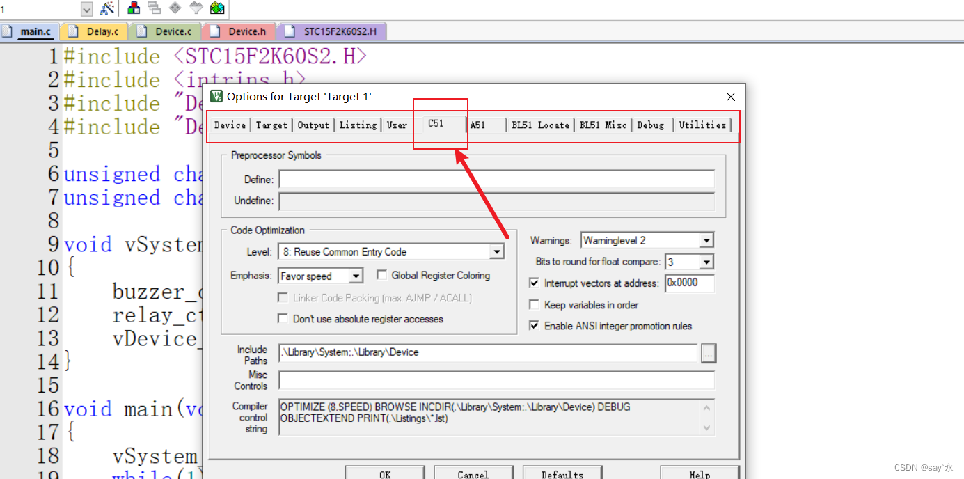 [keil报错]main.c(3): warning C318: can‘t open file ‘Delay.h‘_can't open file 'delay.h-CSDN博客
