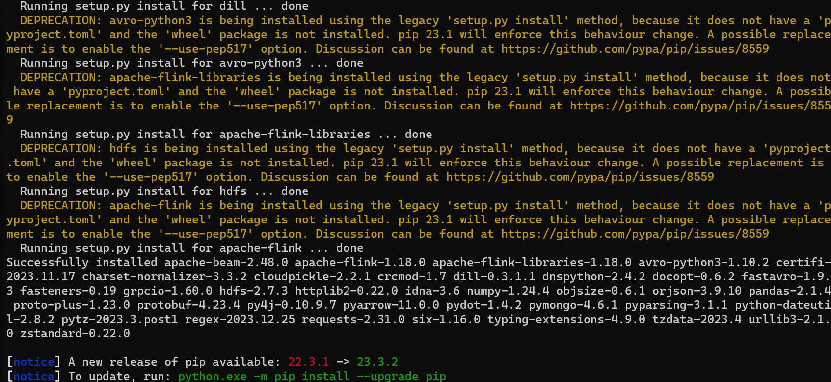 python安装apache-flink报错_run-time dependency python found: no (tried syscon-CSDN博客