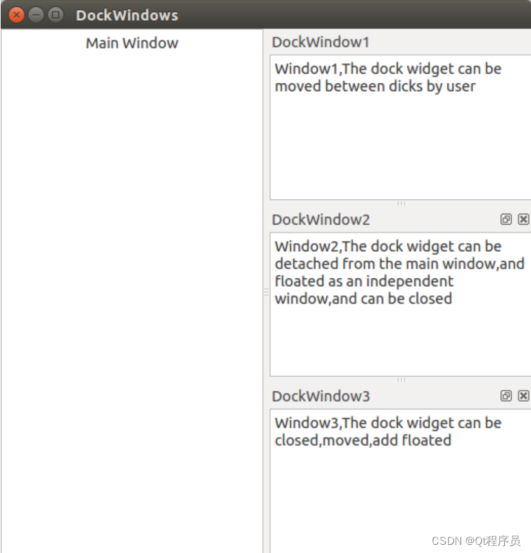 Qt5布局管理（二）—QDockWidget停靠窗口类_qt停靠窗口自动布局-CSDN博客
