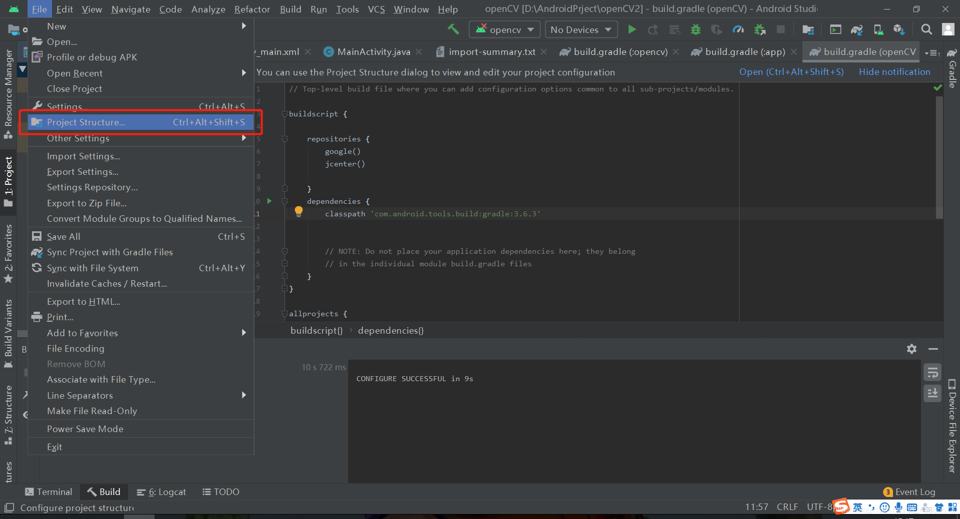 OpenCV 在 Android Studio 的使用教程_android studio opencv-CSDN博客