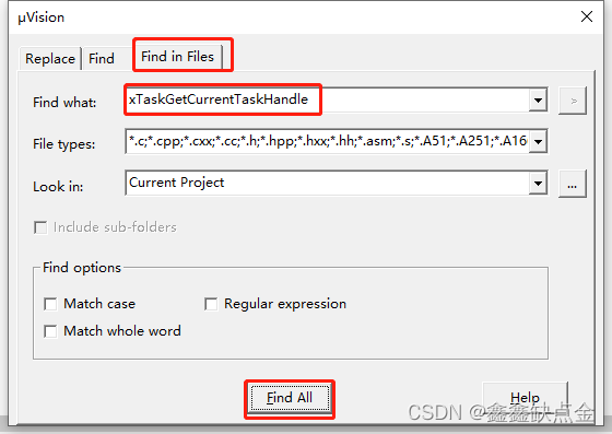 FreeRTOS 编译 Error: L6218E: Undefined symbol xTaskGetCurrentTaskHandle-CSDN博客