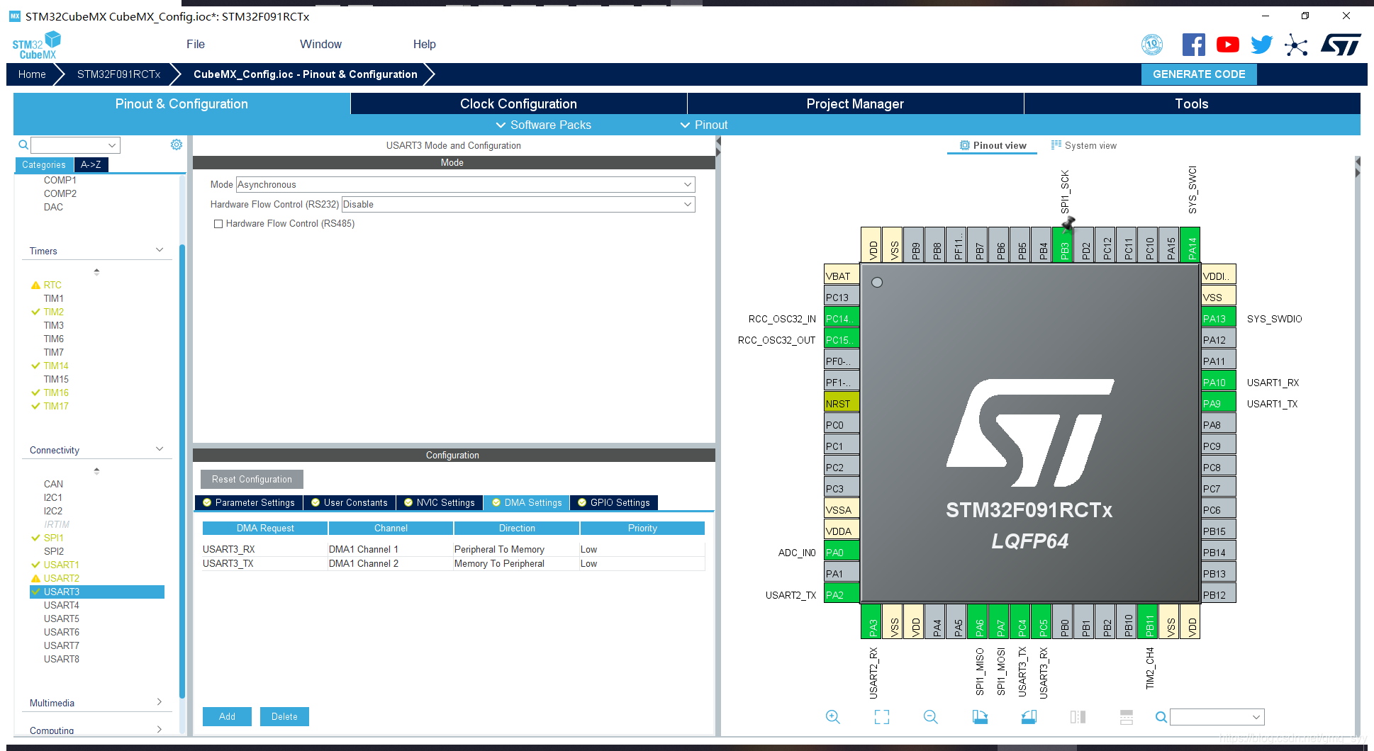 rt-thread添加uart驱动 - stm32f091RCTx_usart3 stm32f091-CSDN博客