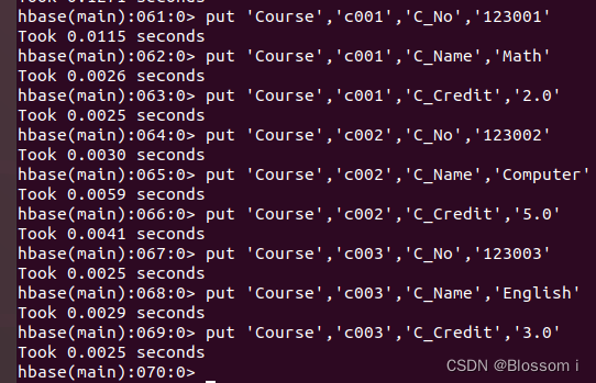 大数据技术原理及应用课实验3 ：熟悉常用的HBase操作-CSDN博客