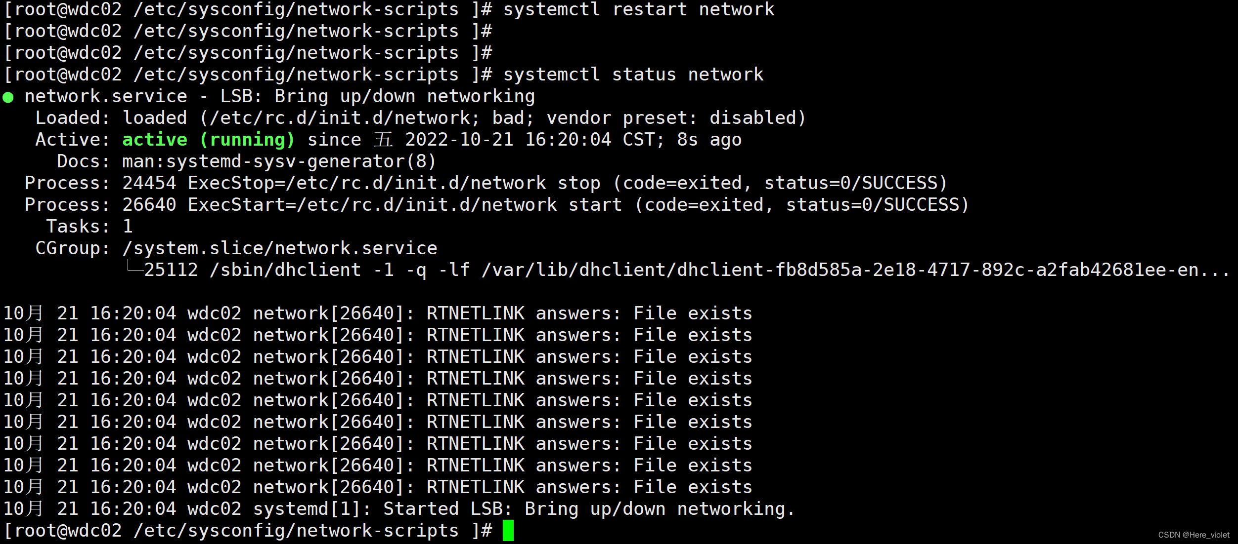 centos7.6 Failed to start LSB: Bring up/down networking一种可能的解决方法。-CSDN博客