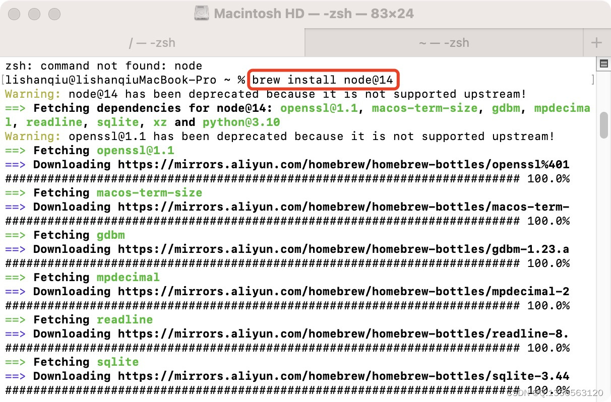 MacBookPro M2使用Homebrew安装nodejs-CSDN博客