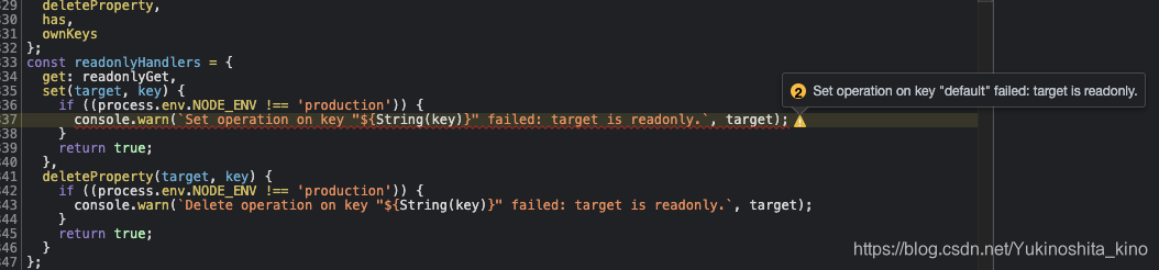 Set operation on key “default“ failed: target is readonly.控制台报该警告的解决办法_霜雪遥-华为开发者空间