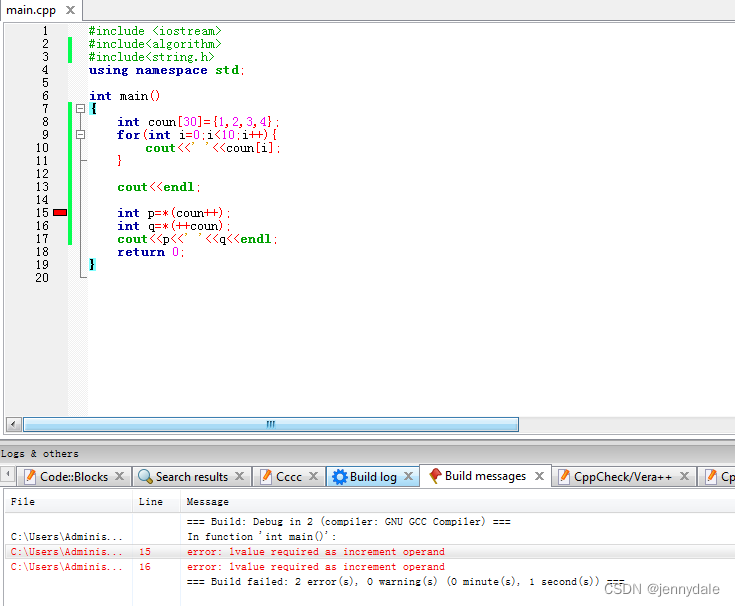 lvalue required as increment operand-CSDN博客