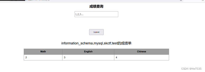 ctfhub—＞web—＞sql注入 成绩查询_ctf成绩查询题-CSDN博客