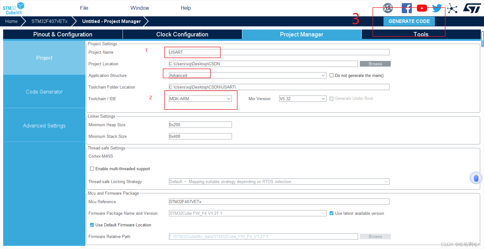 STM32F407的串口接收不定长数据两种方式HAL库_stm32f407modbus接收数据-CSDN博客
