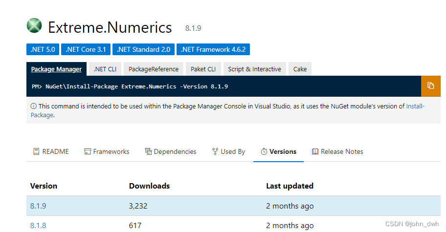 8.1.9：Extreme Optimization Numerical Libraries for .NET-CSDN博客