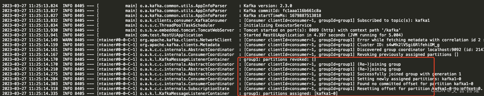 SpringBoot集成Kafka实战学习笔记_missing-topics-fatal-CSDN博客
