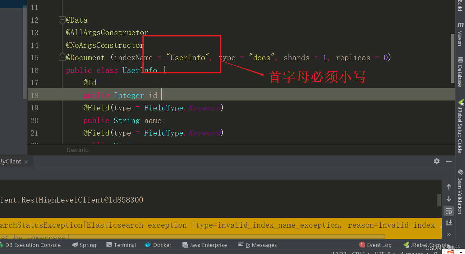Elasticsearchstatusexception Elasticsearch Exception Typeinvalidindexnameexception Reason