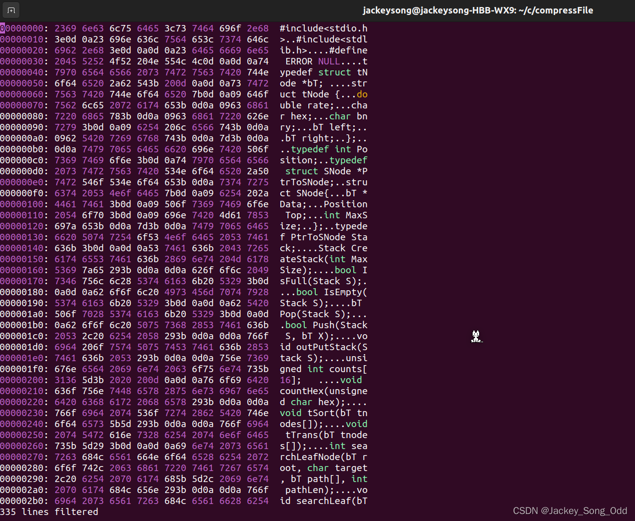 Ubuntu vim 以十六进制的形式显示文件内容_ubuntu 16进制编辑-CSDN博客