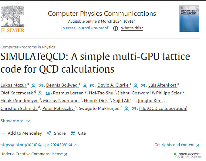 文献分享：SIMULATeQCD: A simple multi-GPU lattice code for QCD calculations ...