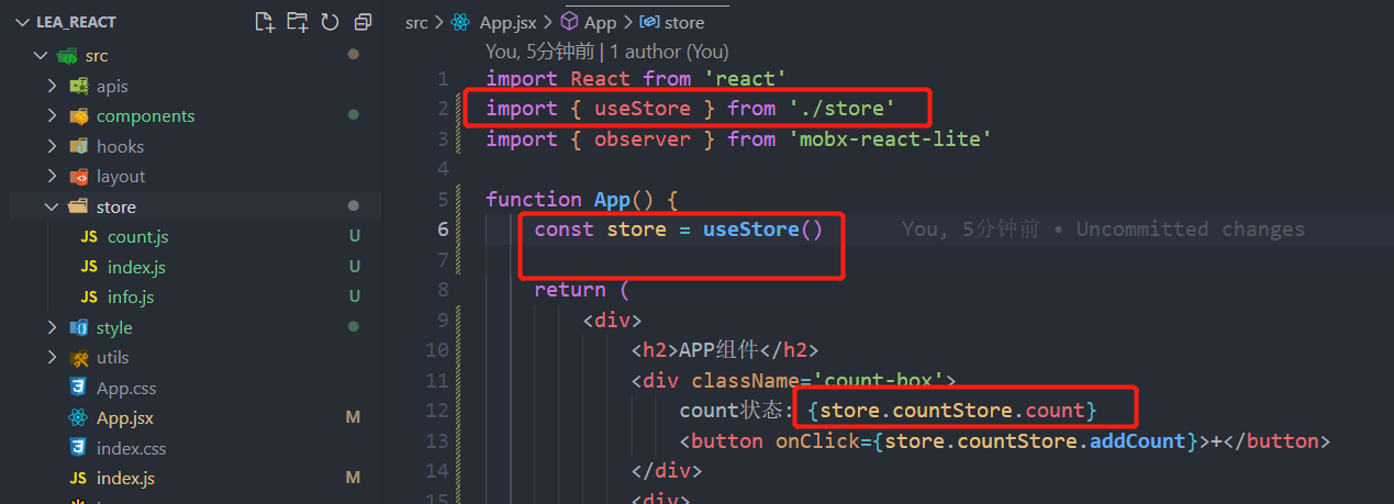 React中使用mobx管理状态数据使用样例_mobx-react-lite demo-CSDN博客