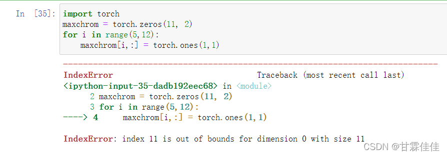 IndexError: index 11 is out of bounds for dimension 0 with size 11_index 11 is out of bounds for ...
