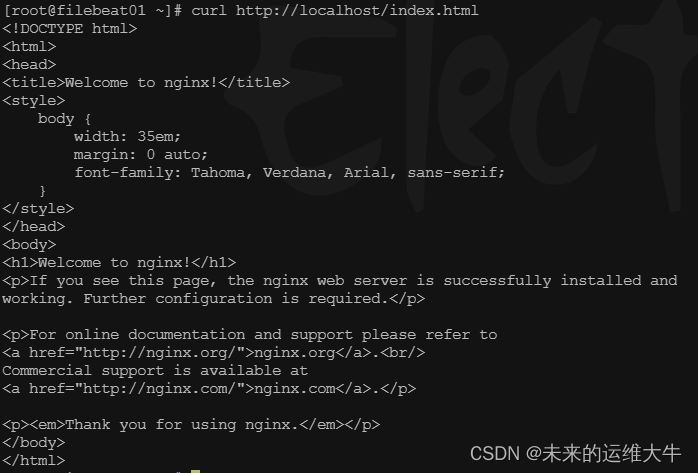 ELK——ELK+filebeat+kafka部署——（2）部署nginx+filebeat_linux搭建elk+filebeat+nginx-CSDN博客